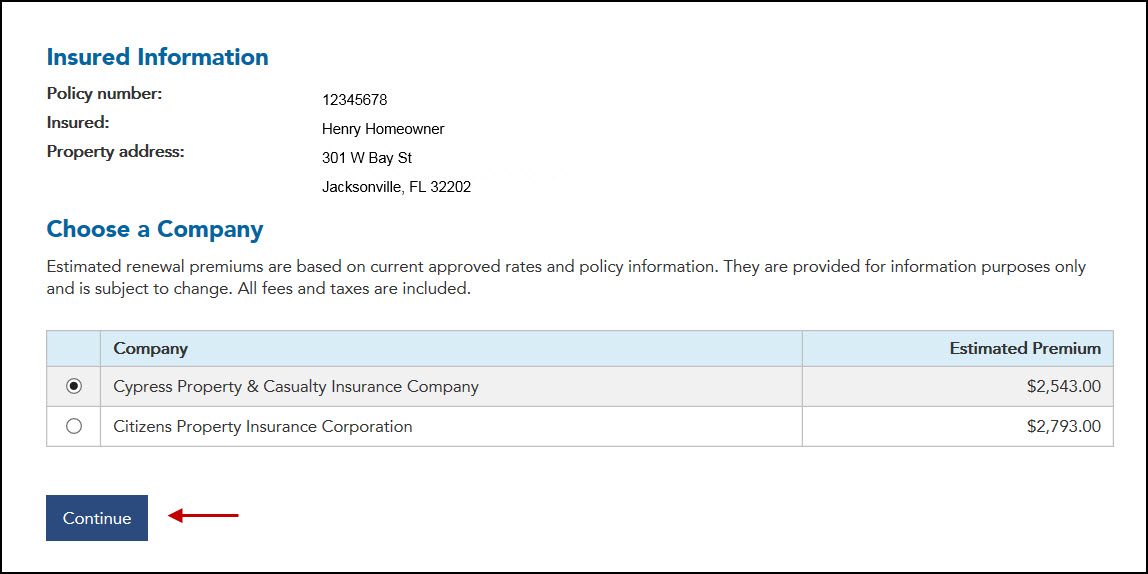 How do I submit my policyholder choice online?